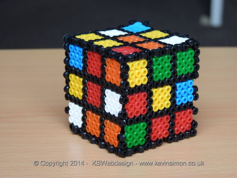 Rubiks Cube 3D Design hama Beads - KS Blog