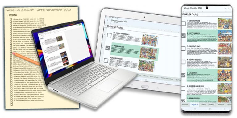 Wasgij Checklist (Printable PDF or Mobile App or PC)